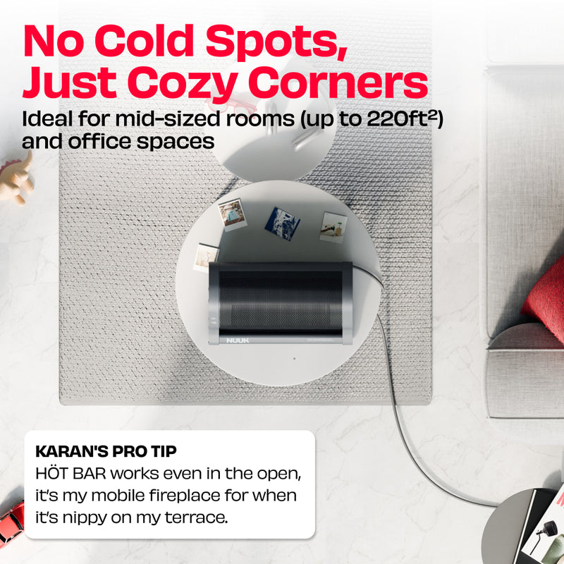 HÖT BAR | 2200W Space Heater with PTC Technology and Feather Touch Pan