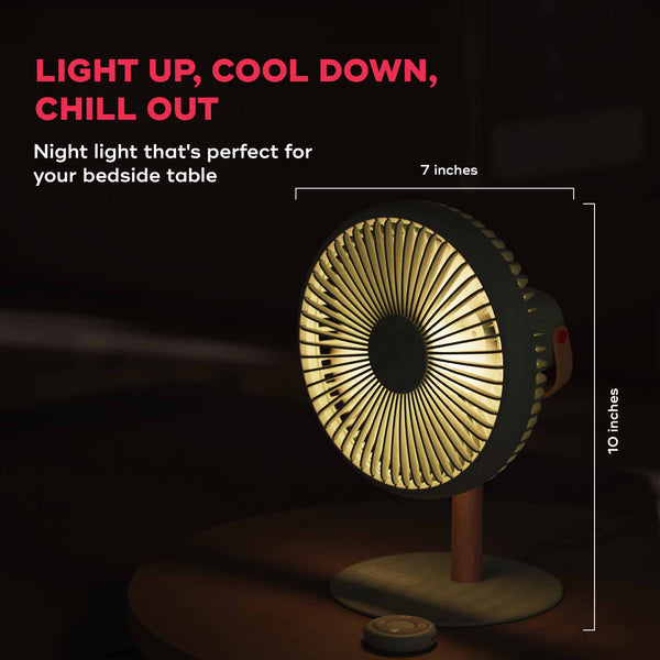 LIT v2 | All Day Wireless™ Rechargeable Table Fan with Mood Light