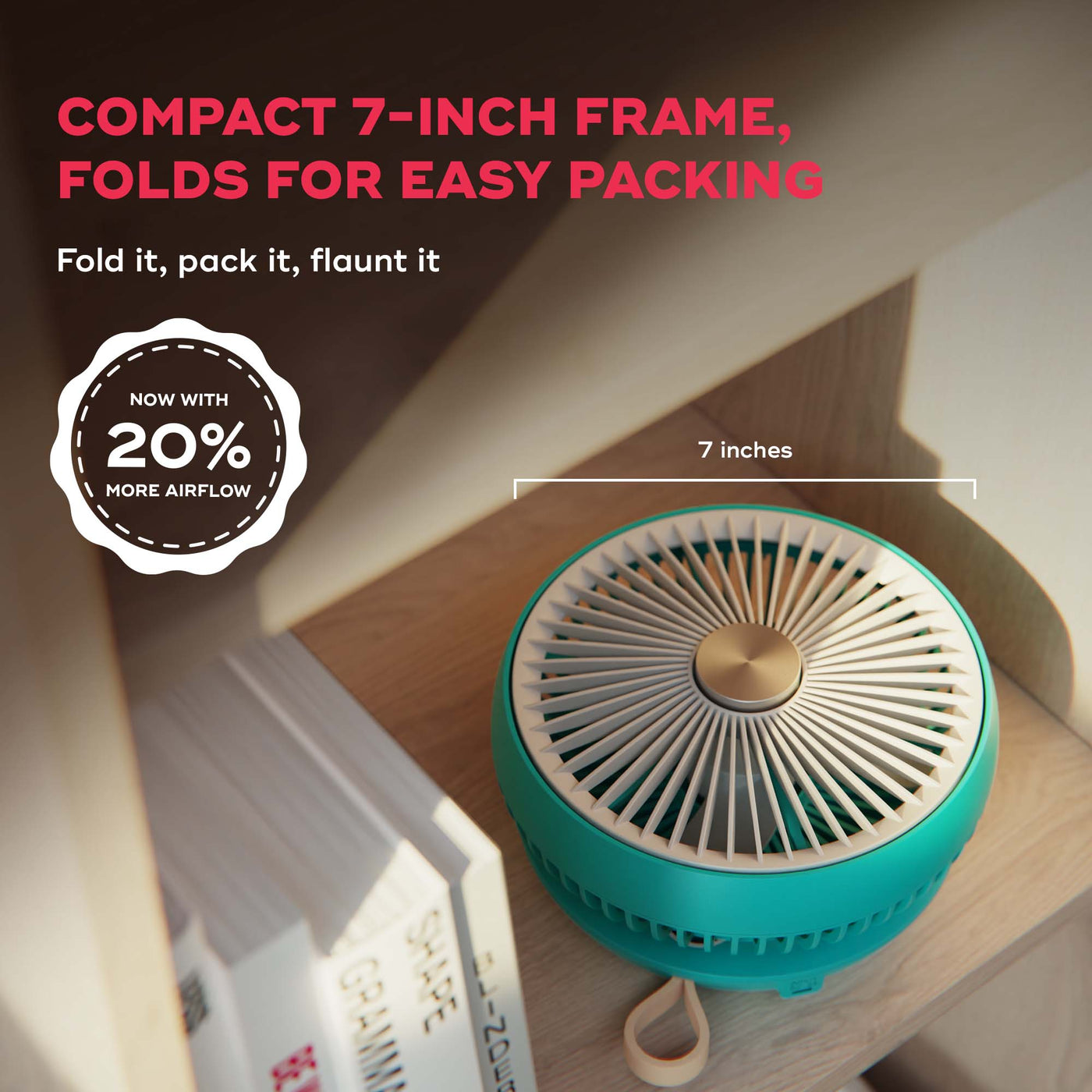 FOLDE v2 | All Day Wireless™ Rechargeable Folding Fan